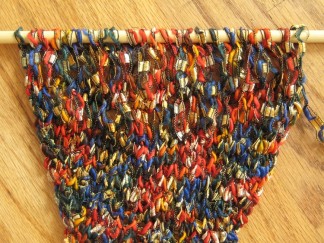 Knitting with Ribbon and Ladder Yarns - How Did You Make This? | Luxe DIY